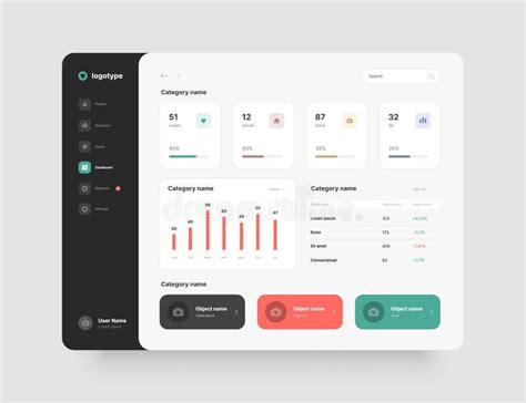 Wireframes Screens Dashboard Ui And Ux Kit Design Stock Vector Illustration Of Screen