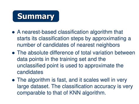 A Fast And Scalable Nearest Neighbor Based Classification Ppt Download