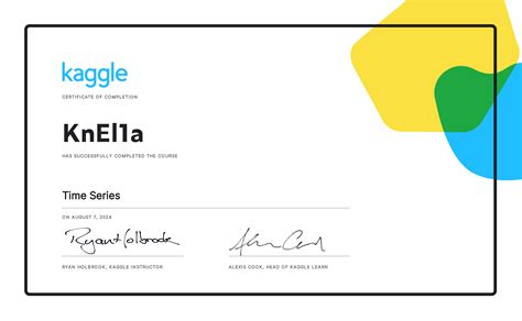 KnEl A Completed The Time Series Course On Kaggle