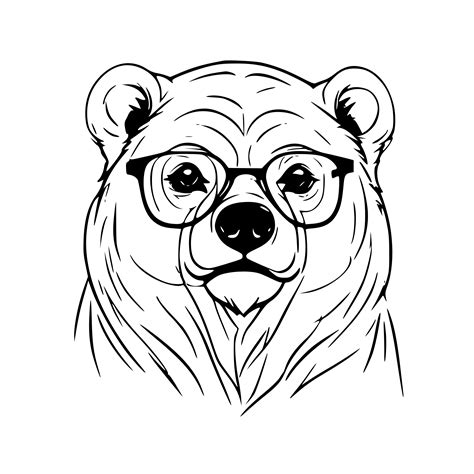 Svg Bear Wearing Glasses Free Download