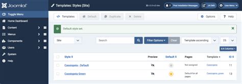 J4xswitching Templates Joomla Documentation