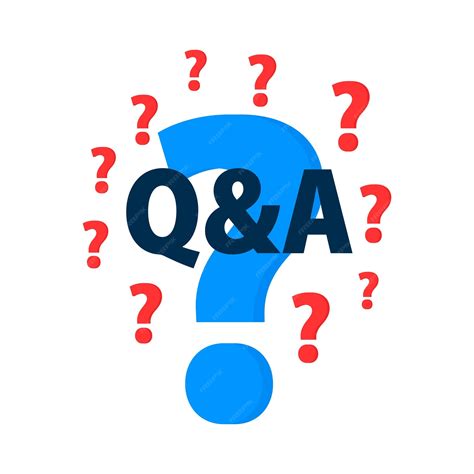 질문 및 답변 아이콘 Q 및 A 레이블 프리미엄 벡터