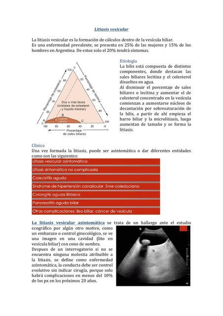 Litiasis Vesicular Y Sus Complicaciones Adrean Albarrán Udocz