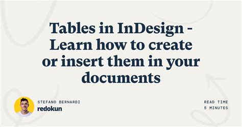 Tables In Indesign Learn How To Create Or Insert Them In Your Documents Redokun Blog