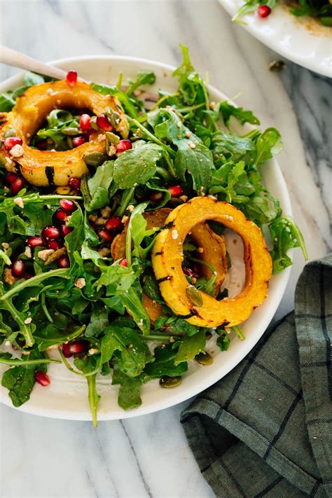 Delicata Squash Pomegranate And Arugula Salad Cookie And Kate
