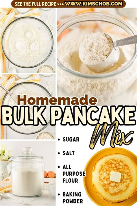 Bulk Pancake Mix Recipe Homemade Pancake Mix Easy Homemade