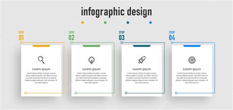 Premium Vector Infographic Design Elegant Professional Template With 4 Step Premium Vector