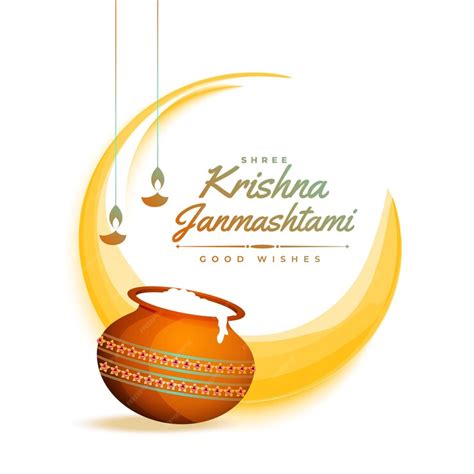 Festival Krishna Janmashtami Con Vector De Diseño Matki Vector Gratis