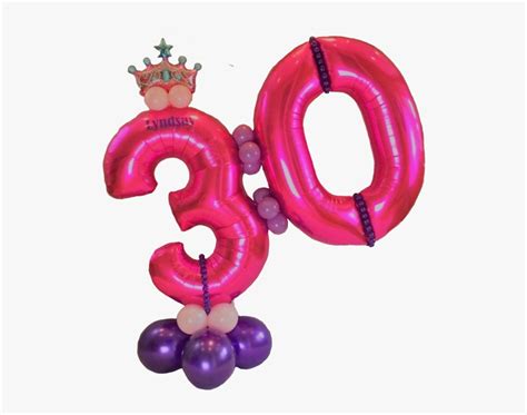 30th Birthday Princess Theme Display 30th Birthday Balloon Png
