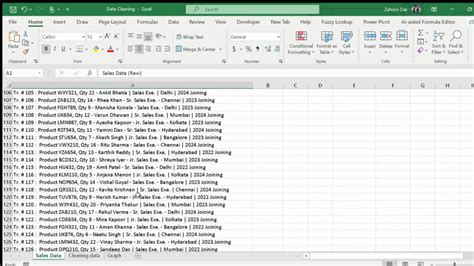 Excel Spreadsheet Template Data Cleaning Analysis Typing Formatting