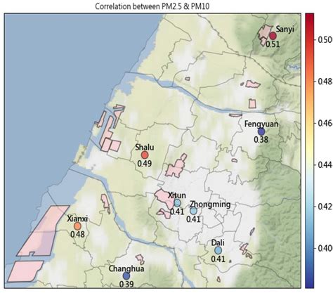 Spatial Distribution Map Of The Correlation Between Pm2 5 And Pm10 Download Scientific Diagram