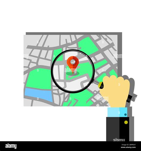 Red Marker Pointer With Paper Road Map GPS Navigator Location Icon Stock Photo Alamy