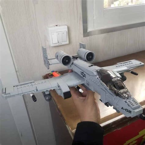 썬더볼트 Ii A10 전투기 비행기 빌딩 블록 3d 모델 군사 시리즈 벽돌 장난감 어린이 크리스마스 선물 961 개블록