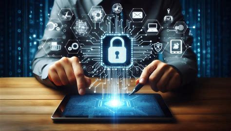 Cyber Security And Network Protection With Cybersecurity Expert Working Against Cybercrime Lock