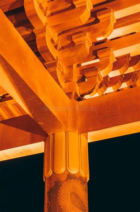 Wooden Mortise And Tenon Roof Structure Of Traditional Chinese