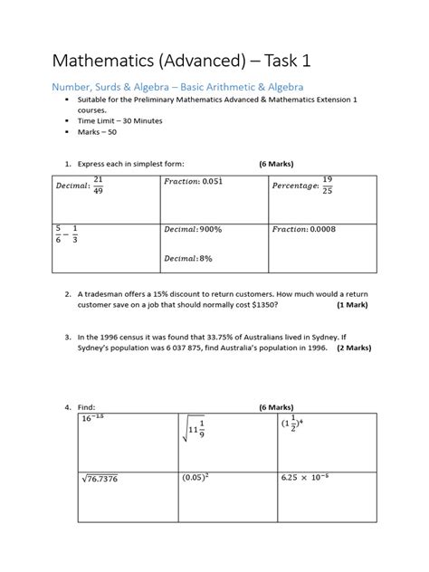 Courses Maths 2u 1402632347 2014 Mathematics Assessment Task Pdf Mathematics Arithmetic