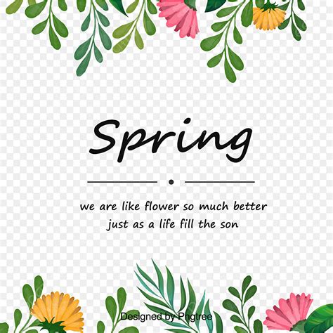 봄 일러스트 아름다운 핸드 페인트 수채화 틀 꽃 꽃들 아름다운 꽃 Png 일러스트 및 Psd 이미지 무료 다운로드 Pngtree