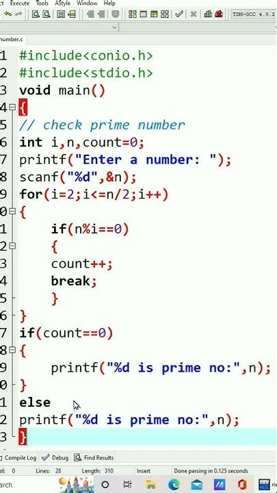 Check A Number Is Prime Or Not In C Ms Coder Youtube