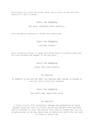 Script For Sonic The Fat Hedgehog PDF