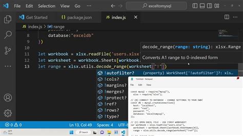 Nodejs Project To Import Excel Sheet Data Into Mysql Database Using