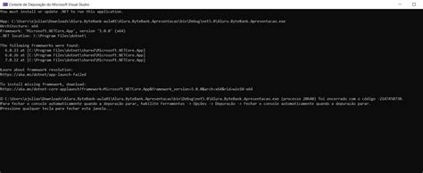 Bug Erro Ao Executar A Aplicação Testes Em Net Integrando A