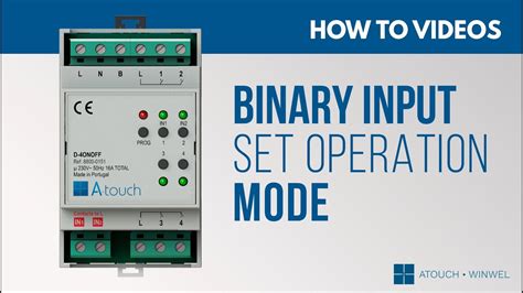 How To Set The Binary Input Mode Youtube