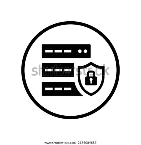 Database Protection Security Icon Black Vector Stock Vector Royalty Free 2166084883 Shutterstock