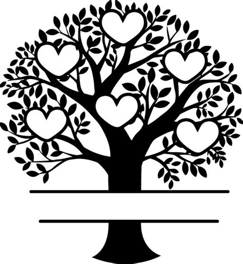 шаблон дизайна семейного дерева Премиум Ai сгенерированный вектор