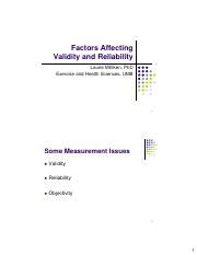 Understanding Validity Reliability And Objectivity In Research Course Hero