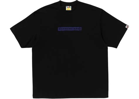 Bape Screen Print Stencil Logo Relaxed Fit Tee Ss25 Black Mens