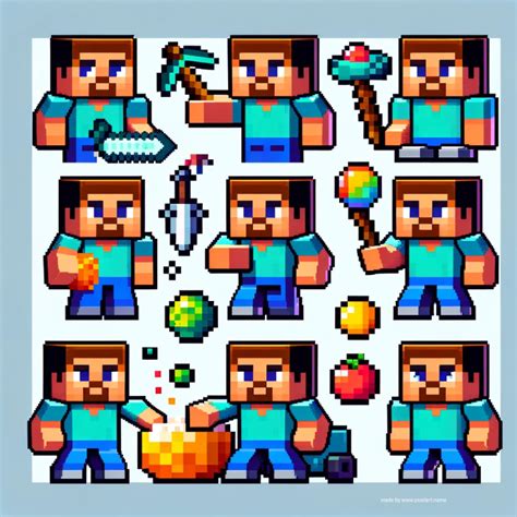 Pixel Art Minecraft Version Du Jeu Modèle Coloriage Facile Dessin à