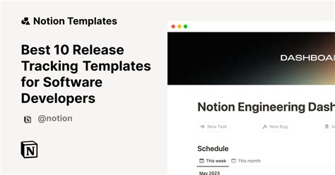 Best 10 Release Tracking Templates For Software Developers Notion