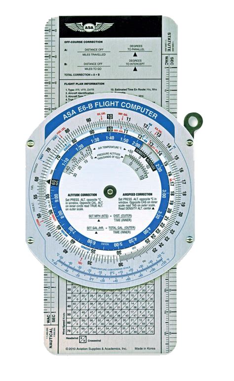 Asa Colour E6b Metal Flight Computer The Pilots Depot