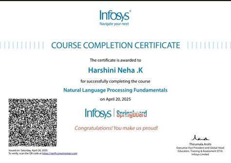 Nlp Ai Machinelearning Infosysspringboard Continuouslearning K Harshini Neha