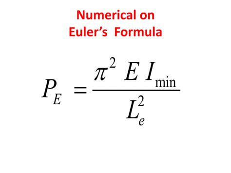 Solid Mechanics Numericals On Euler S Theory I Pptx
