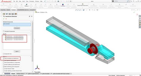 Run Interference Detection Before Solidworks Simulation