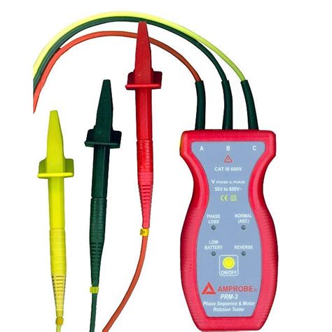 Amprobe Prm 3 Phase Sequence Motor Rotation Tester