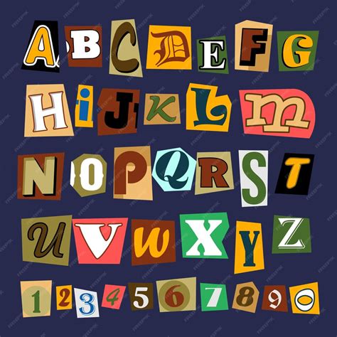 Premium Vector Paper Style Ransom Note Letter Collection