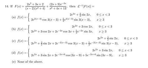 Solved Piecewise Function And Inverse Laplace