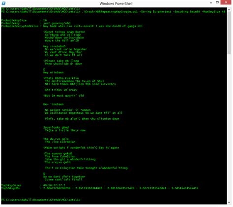Cracking Repeating Xor Key Crypto