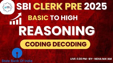 Sbi Clerk 2024 25 Reasoning Coding Decoding Part 1 By Neha Maam Youtube