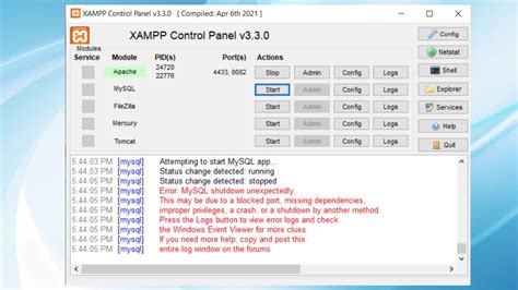 How To Fix Xampp Error “apache Shutdown Unexpectedly”