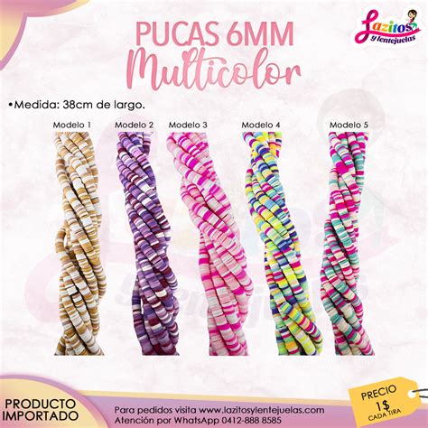 Pucas 6mm Multicolor Lazitos Y Lentejuelas