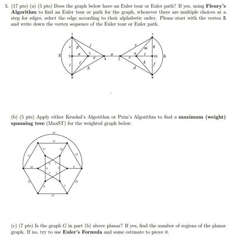 Solved 3 17 Pts A 5 Pts Does The Graph Below Have An
