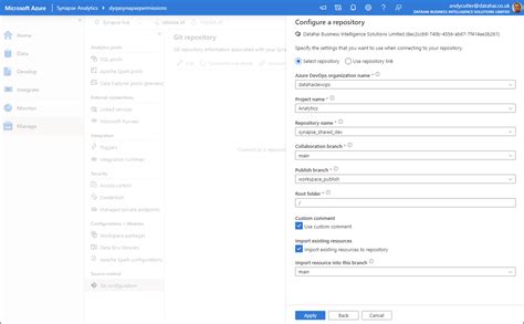 Synapse Analytics Source Control With Serverless Sql Pools Databases