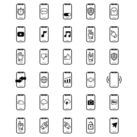 Icon Set Mobile Design Vector 23213597 Vector Art At Vecteezy