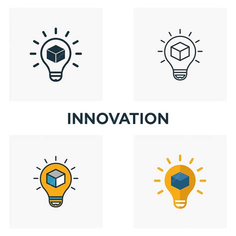 Premium Vector Innovation Icon Set Four Elements In Diferent Styles From Blockchain Icons