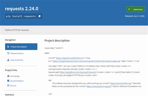 PyPi Website Description Is Showing HTML Issue 5539 Psf Requests