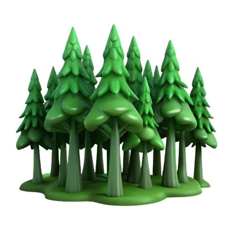 Dramatic Artistic Deep Green Forest Silhouette Cutout 4k 57410289 Png