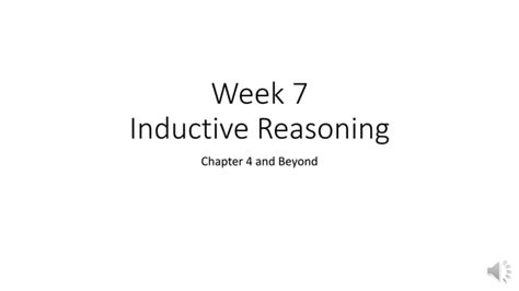 Week 7 Inductive Reasoning Ppt